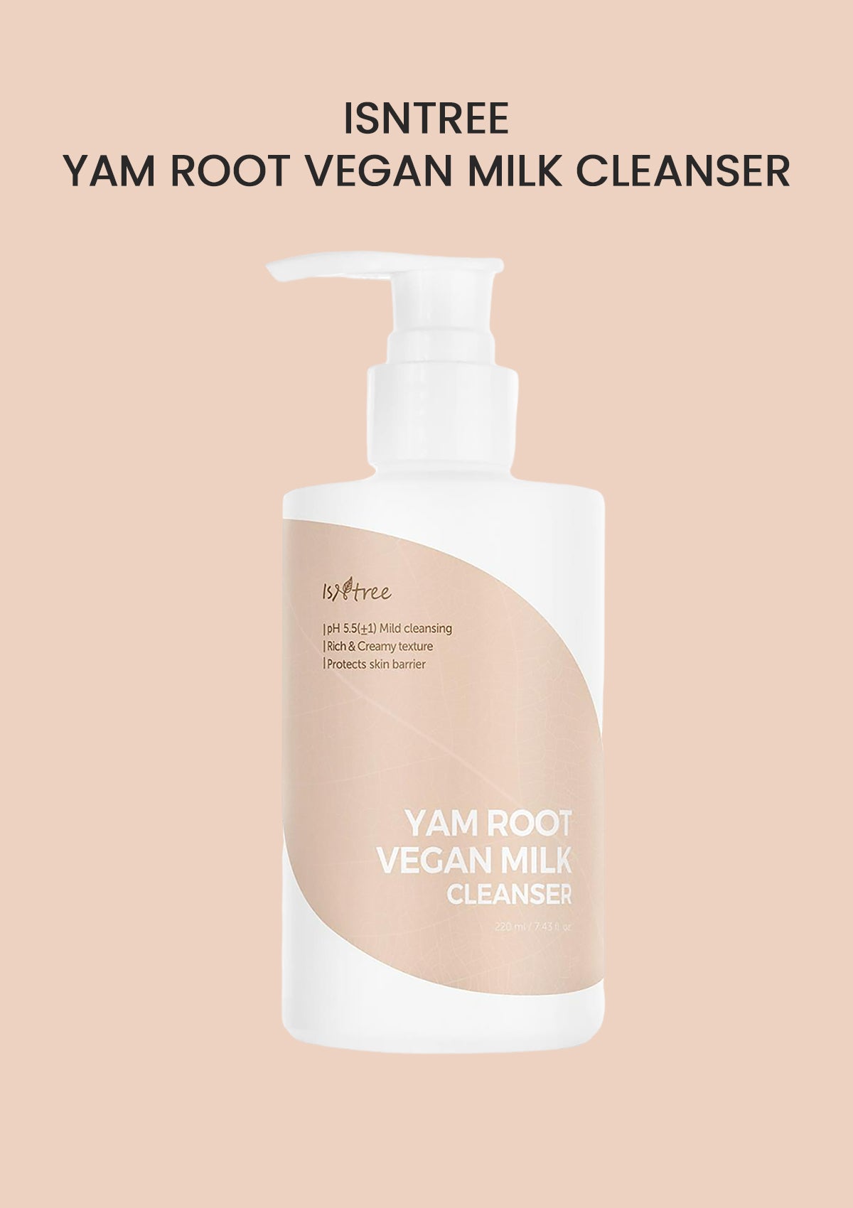 [ISNTREE] Yam Root Vegan Milk Cleanser 220ml - COCOMO