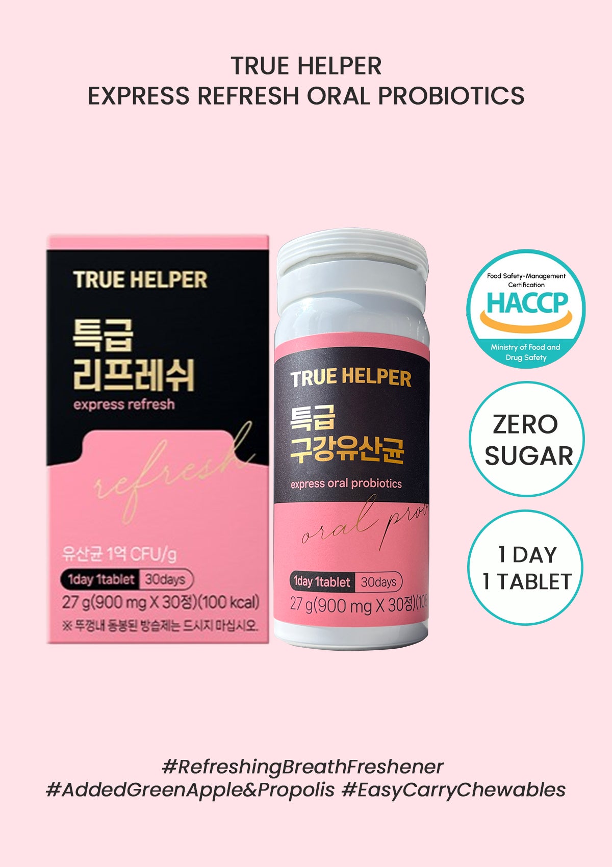 [TRUE HELPER] Express Refresh Oral Probiotics (1 Box = 900mg x 30 Tabl ...