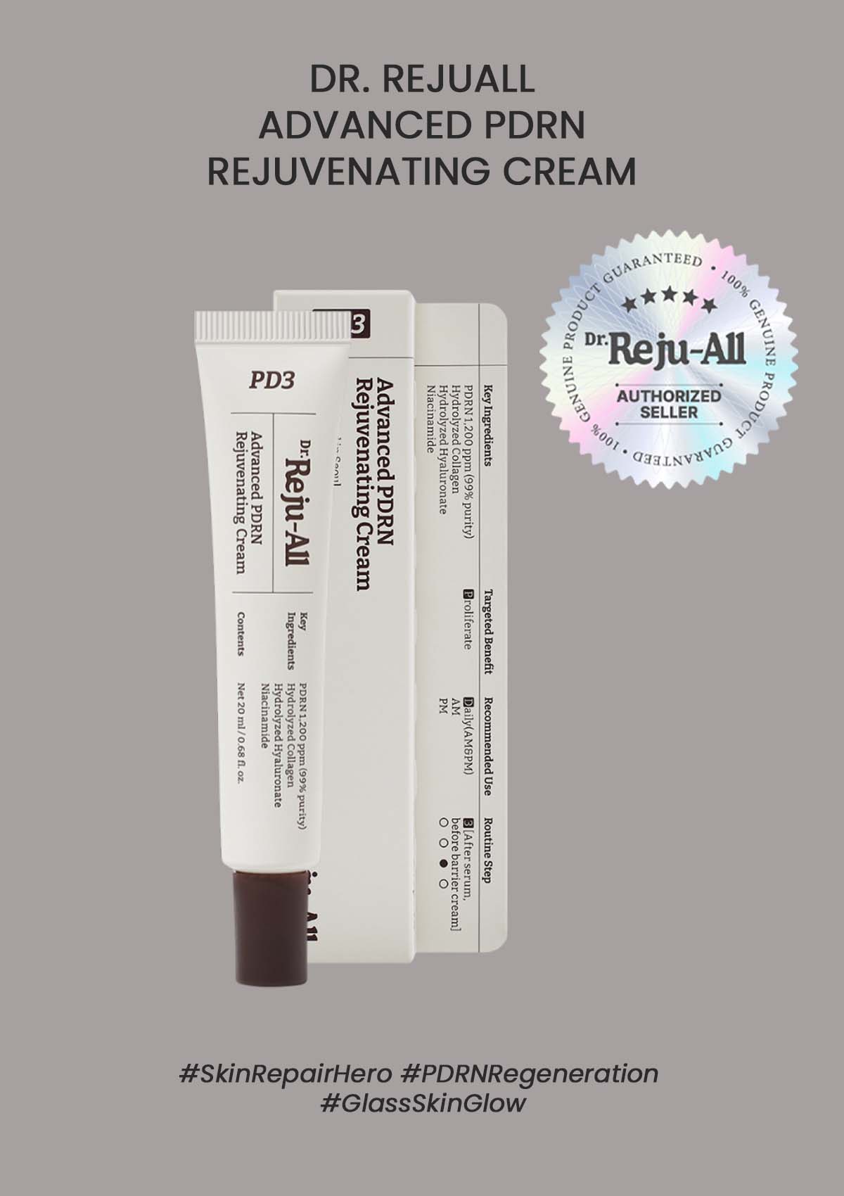 [DR. REJUALL] Advanced PDRN Rejuvenating Cream 20ml – COCOMO