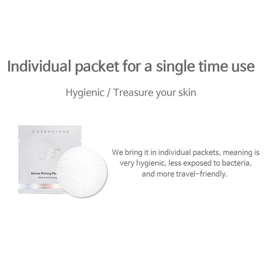 Dermathod Priming Peel Booster Pad – Gentle Exfoliating Prep Pads – COCOMO