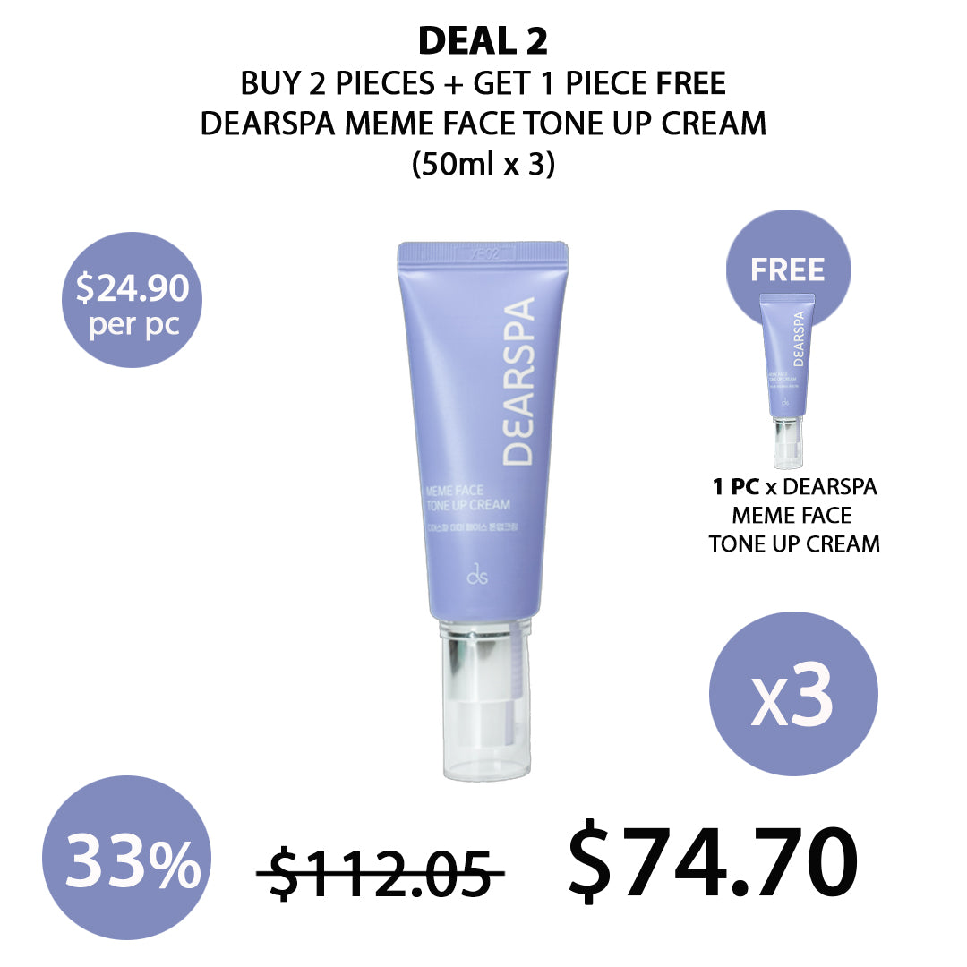 [DEARSPA] In Shower Tone Up Cream 300ml | Meme Face Tone Up Cream 50ml ...