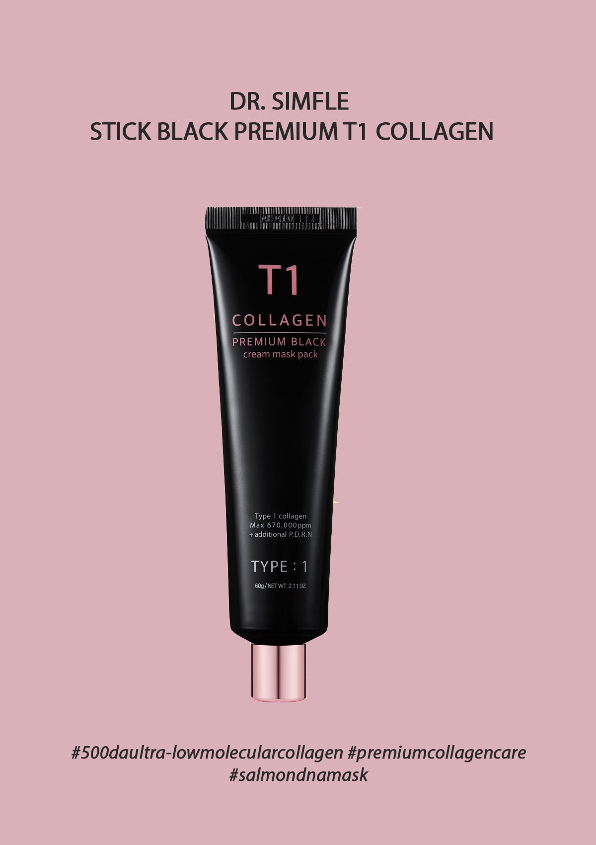 [Dr. Simfle] Stick Black Premium T1 Collagen 100 Mask 60ml - COCOMO